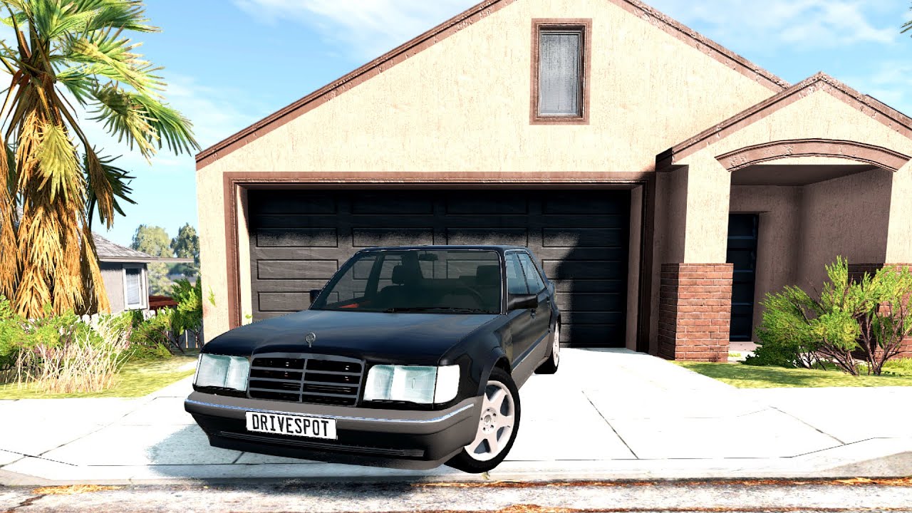 BeamNG || Mercedes 500E W124 (ETK W-Series) || Driving with Logitech ...