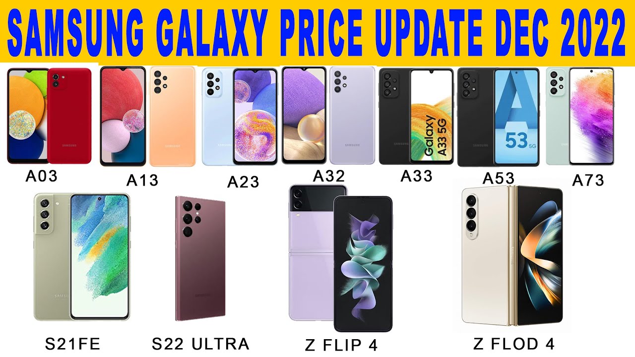 Price Updates of Samsung Mobile phones December 2022 by Amazing Mobiles ...