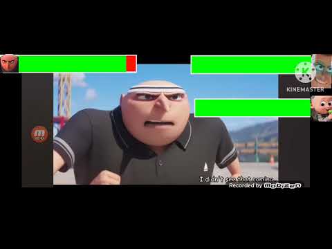 despicable me 4 (2024) final battle with healthbars