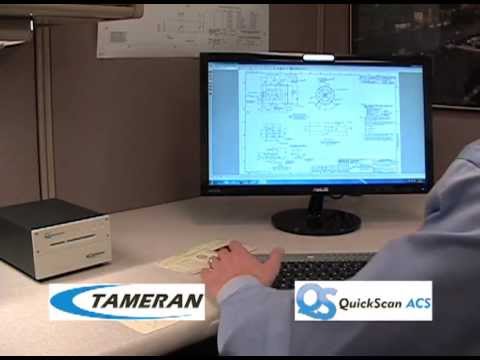 Tameran QuickScan ACS Aperture Card Scanner - YouTube