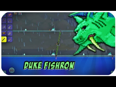 CONSTRUINDO ARENA PARA ENFRENTAR O DUKE FISHRON NO TERRARIA - YouTube