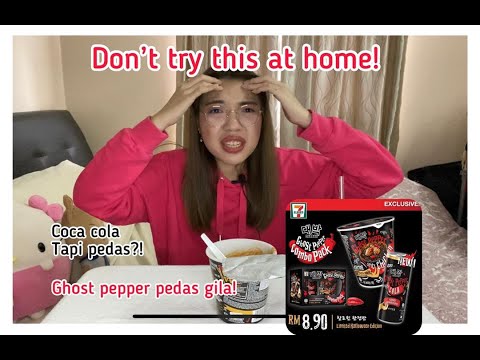 Coca Cola tapi pedas!? Ghost Pepper Cola and Spicy Noodle Daebak X ...