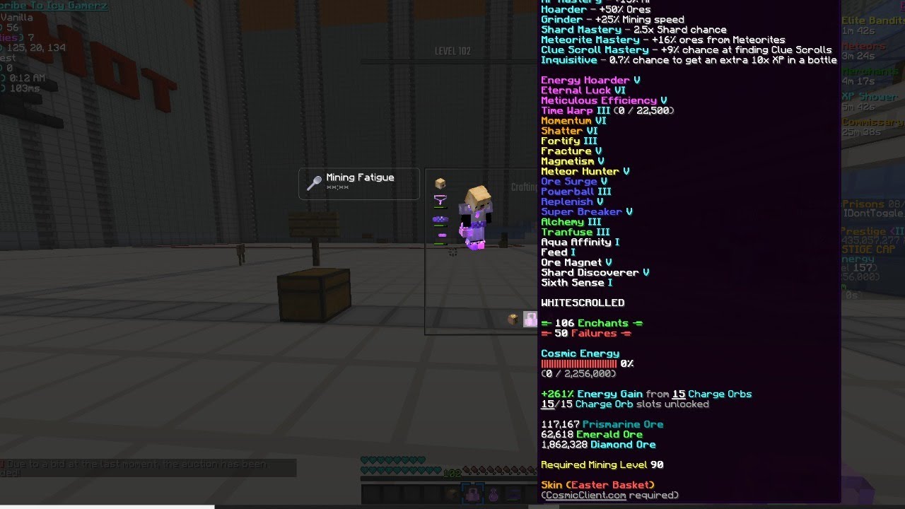 Cosmic Prisons Late Night Stream Maxed Out Pick - YouTube