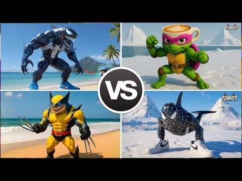BRAINROT Mutant Ninja Turtles🆚️BRAINROT SPIDERMEN🆚️BRAINROT WOLVERINE🆚️ ...