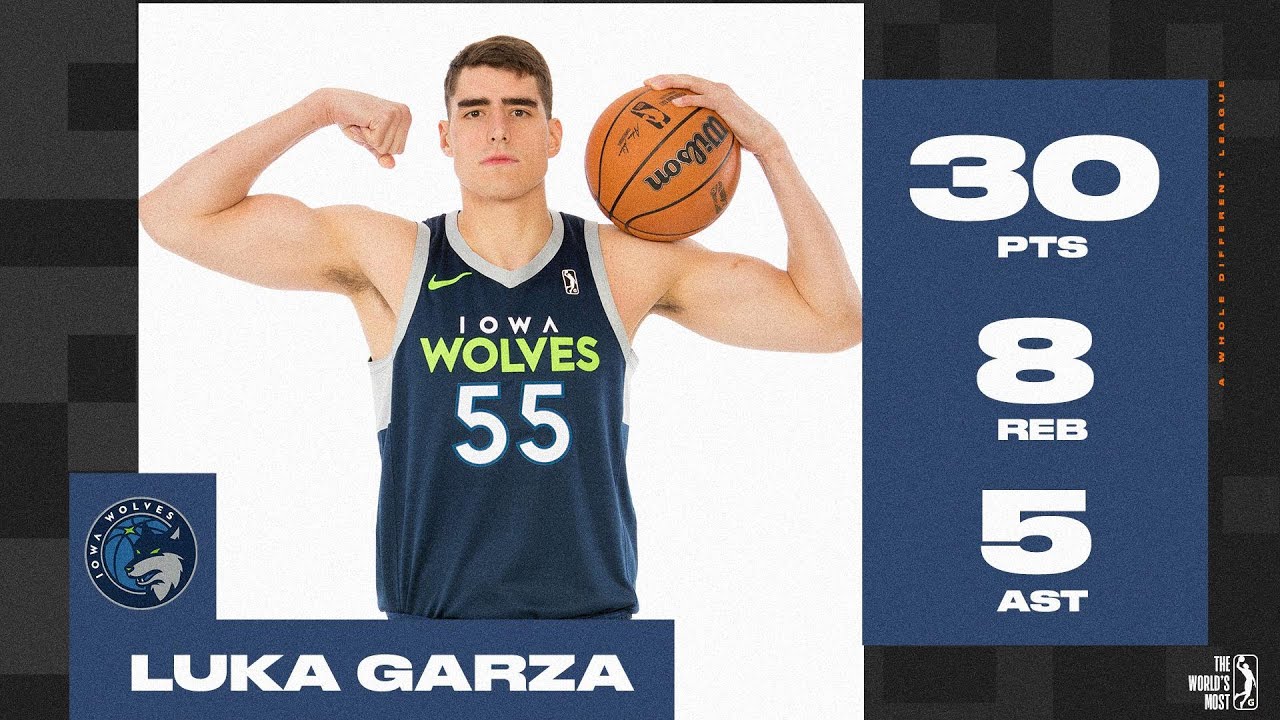 Luka Garza Drops 30 POINTS In His Iowa Wolves Debut - YouTube