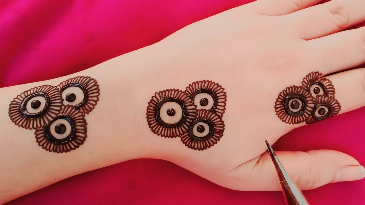 How to put cone designs easy | Simple henna design | Mehandi ka design ...