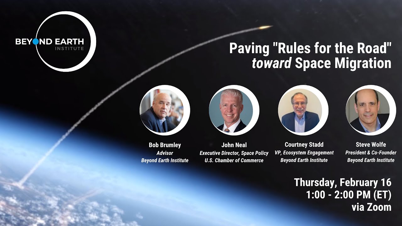 BE Webinar: Paving "Rules for the Road" toward Space Migration - YouTube