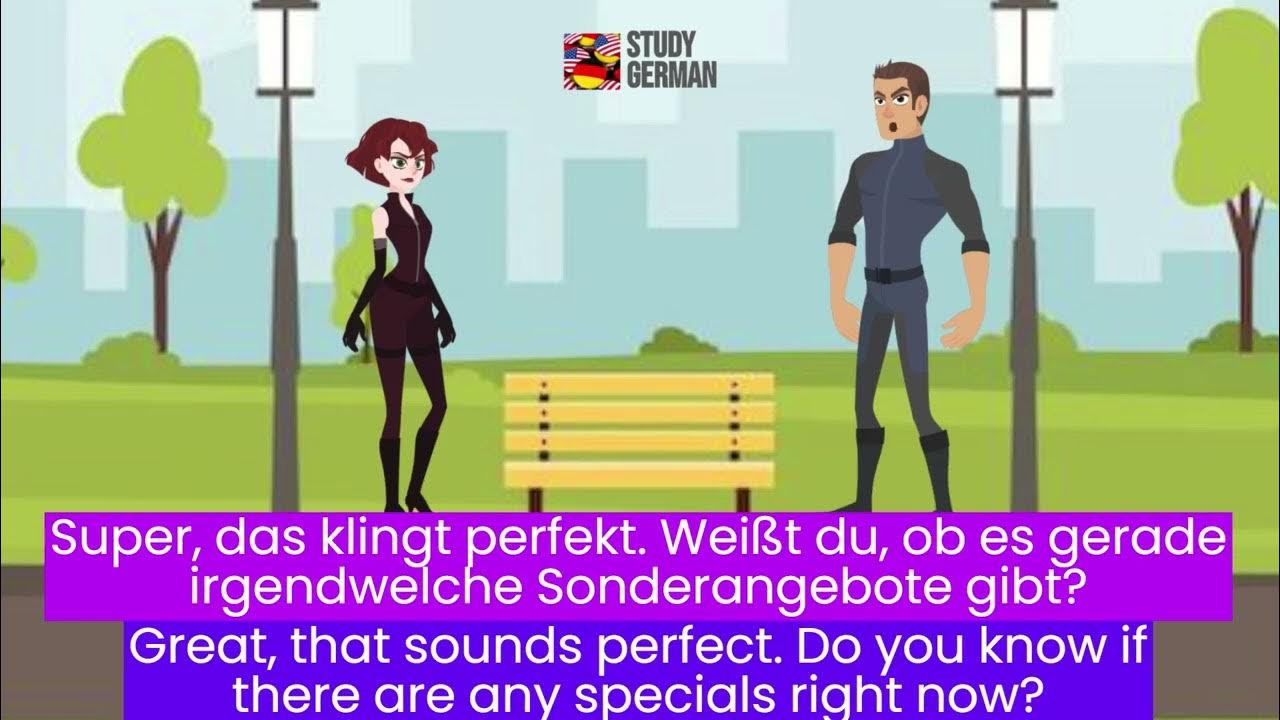 Learn German - a conversation about shopping - YouTube