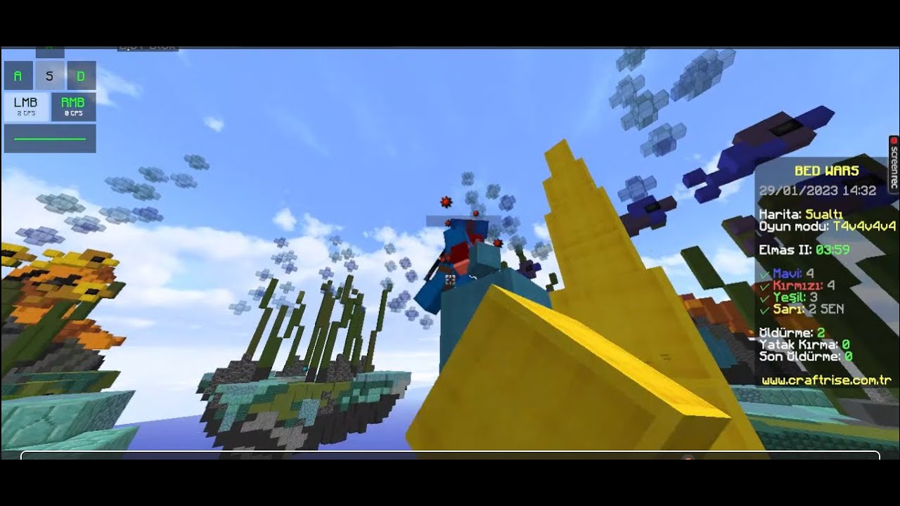 2 kişiyken bile pes etmedim (Minecraft Bedwars) - YouTube