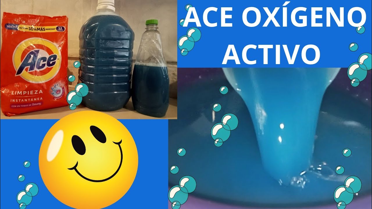 POTENTE JABON LIQUIDO ACE OXÍGENO ACTIVO CON UN TOQUE DE DAWNY - YouTube