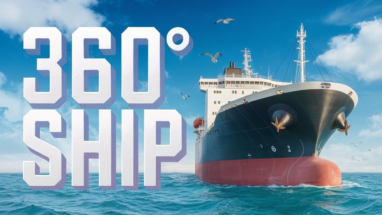 Ships 360° view .. captured using special cameras that capture footage ...