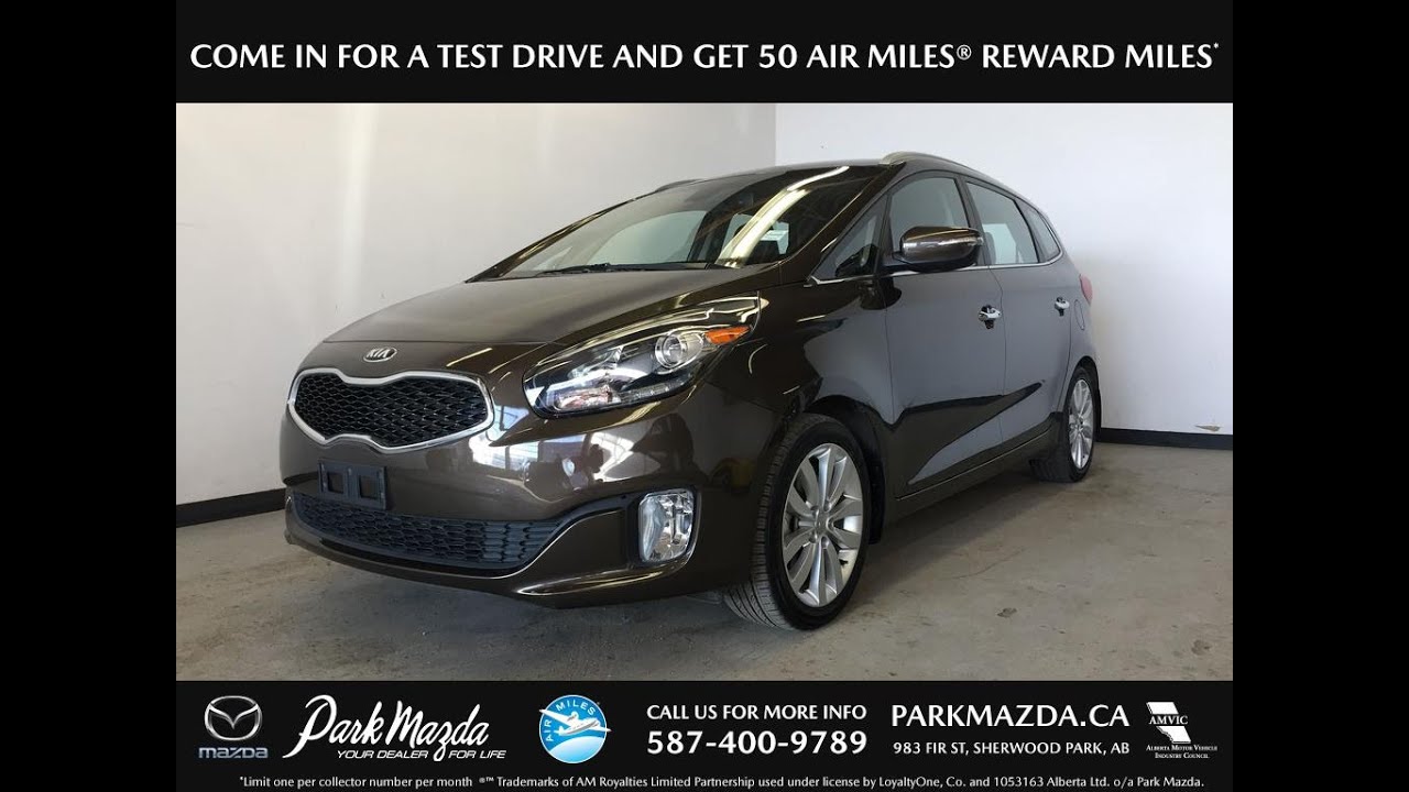 Brown 2014 Kia Rondo Review Sherwood Park Alberta - Park Mazda - YouTube