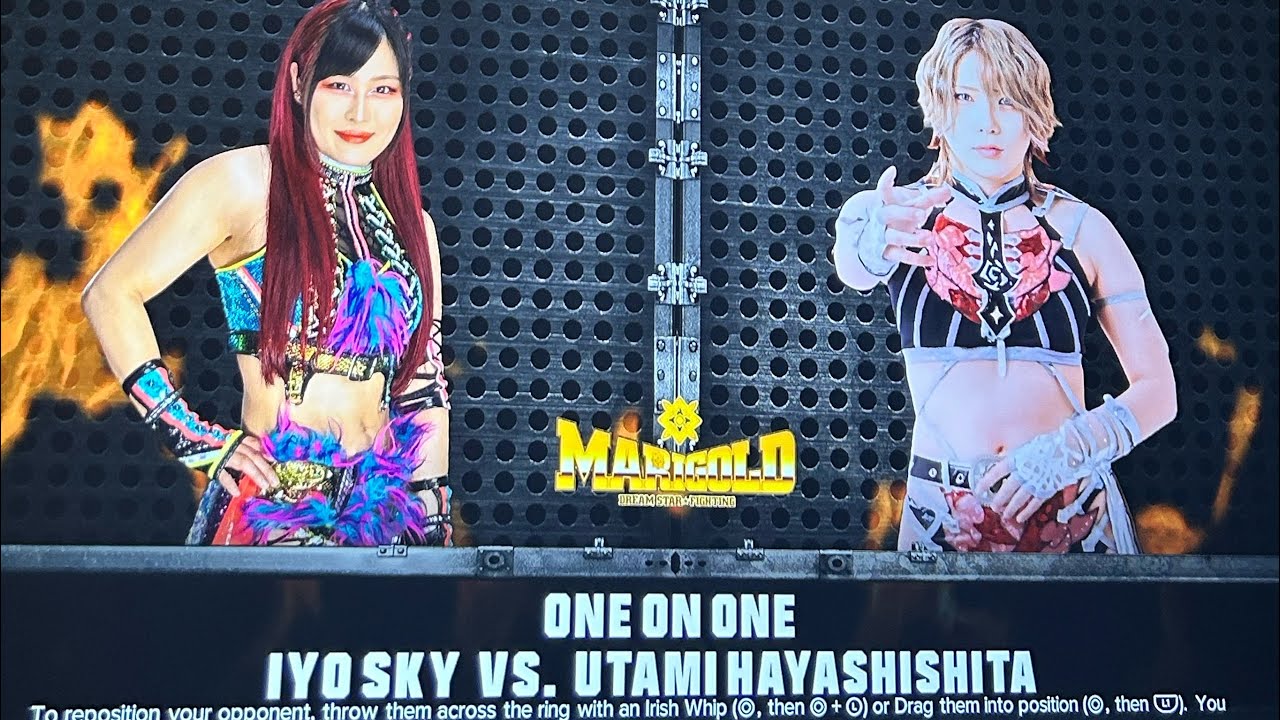 WWE 2K24, IYO SKY vs UTAMI, MARIGOLD, CPU - YouTube