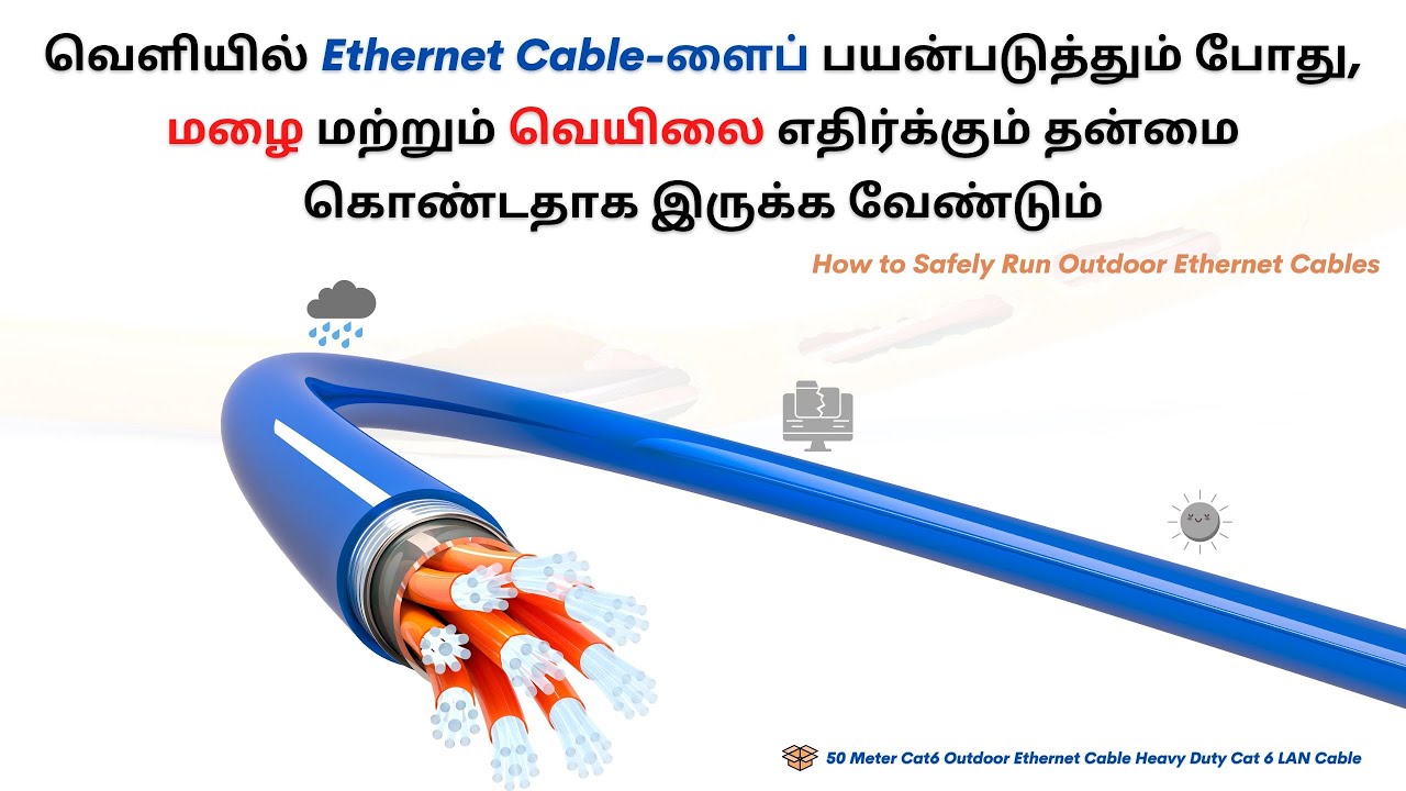 When using Ethernet cable outdoor, they should be rain and sun ...