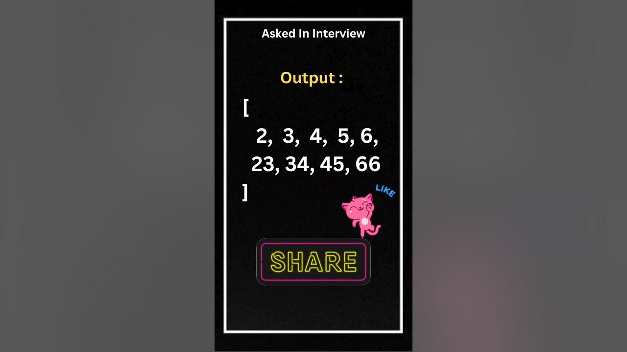 Finding Unique Values And Sorting Array Learning Codinginterview Interview Goals Shortvideo