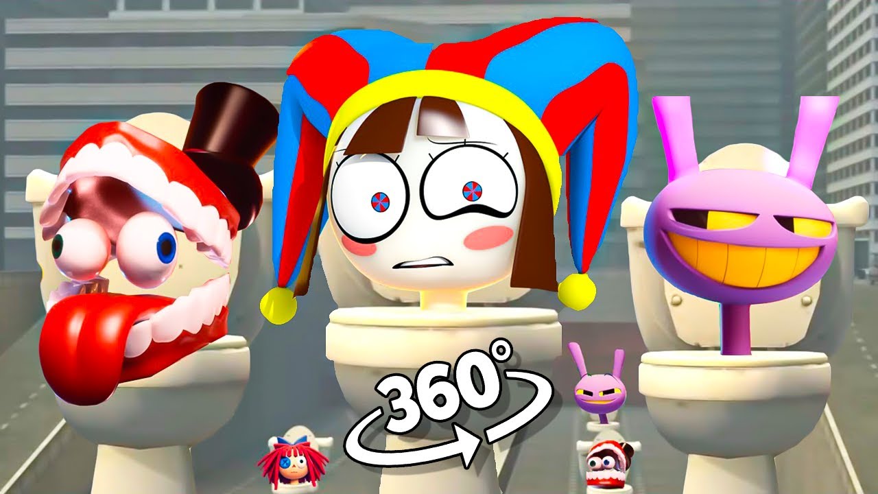 THE AMAZING DIGITAL CIRCUS Skibidi Toilet Meme Song Full | 360º VR ...