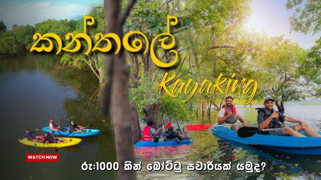 මෙච්චර අඩුවට kayaking 😵| Kanthale kayaking🚣 | Subtitled in English |4K ...