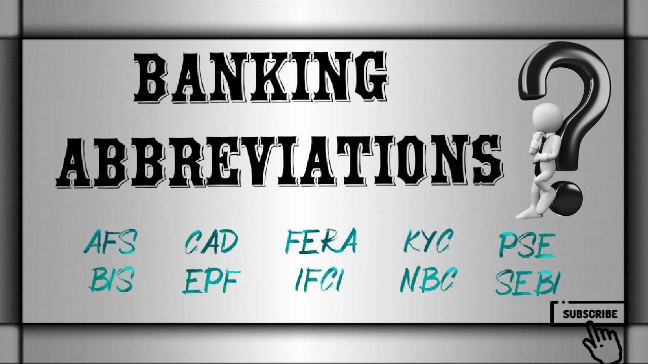 Bank Related Full Forms - YouTube