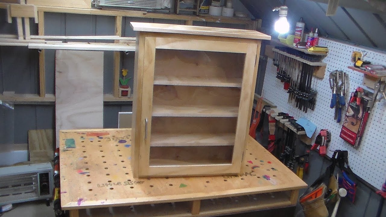 Hanging display cabinet diy - YouTube
