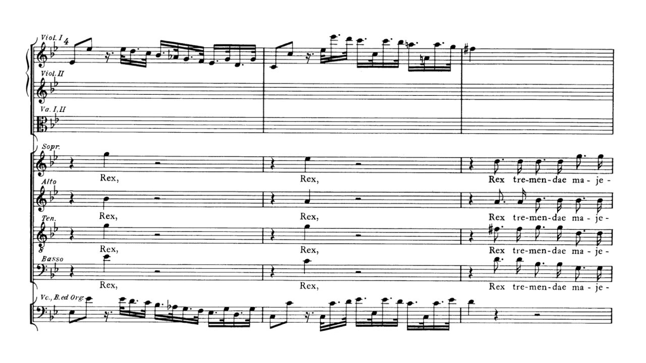 Requiem Mass in D minor, KV 626 - Mozart (Only Mozart's handwriting ...