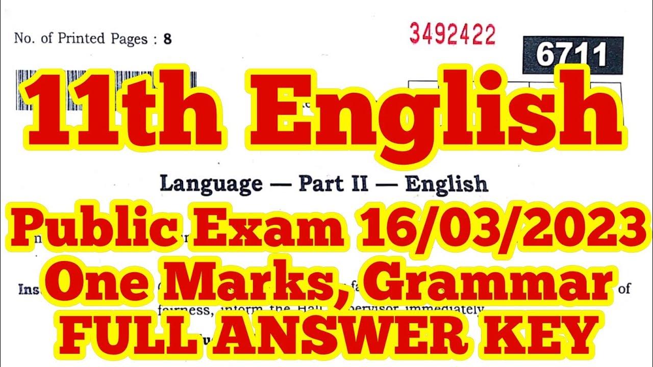 11th English Public Exam 2023 Full Answer Key 11th English Public 11th-english-public-exam-2023-full-answer-key-11th-english-public