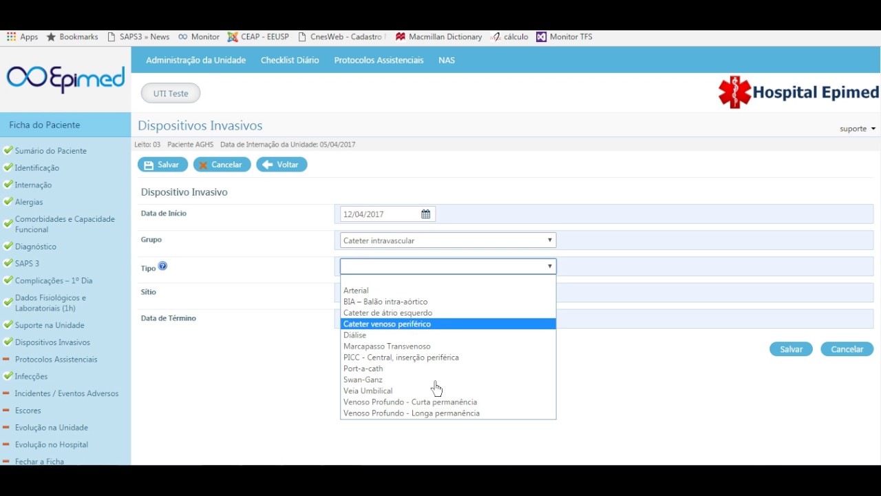 Preenchimento Completo do Sistema Epimed Monitor - parte 2/3 - YouTube