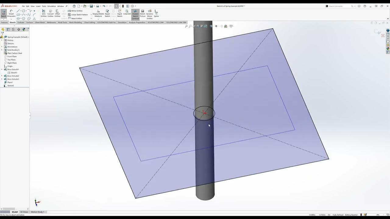 Session 4: SolidWorks Simulation (Spring Connection Example, Assembly Studies and Mesh Controls ...