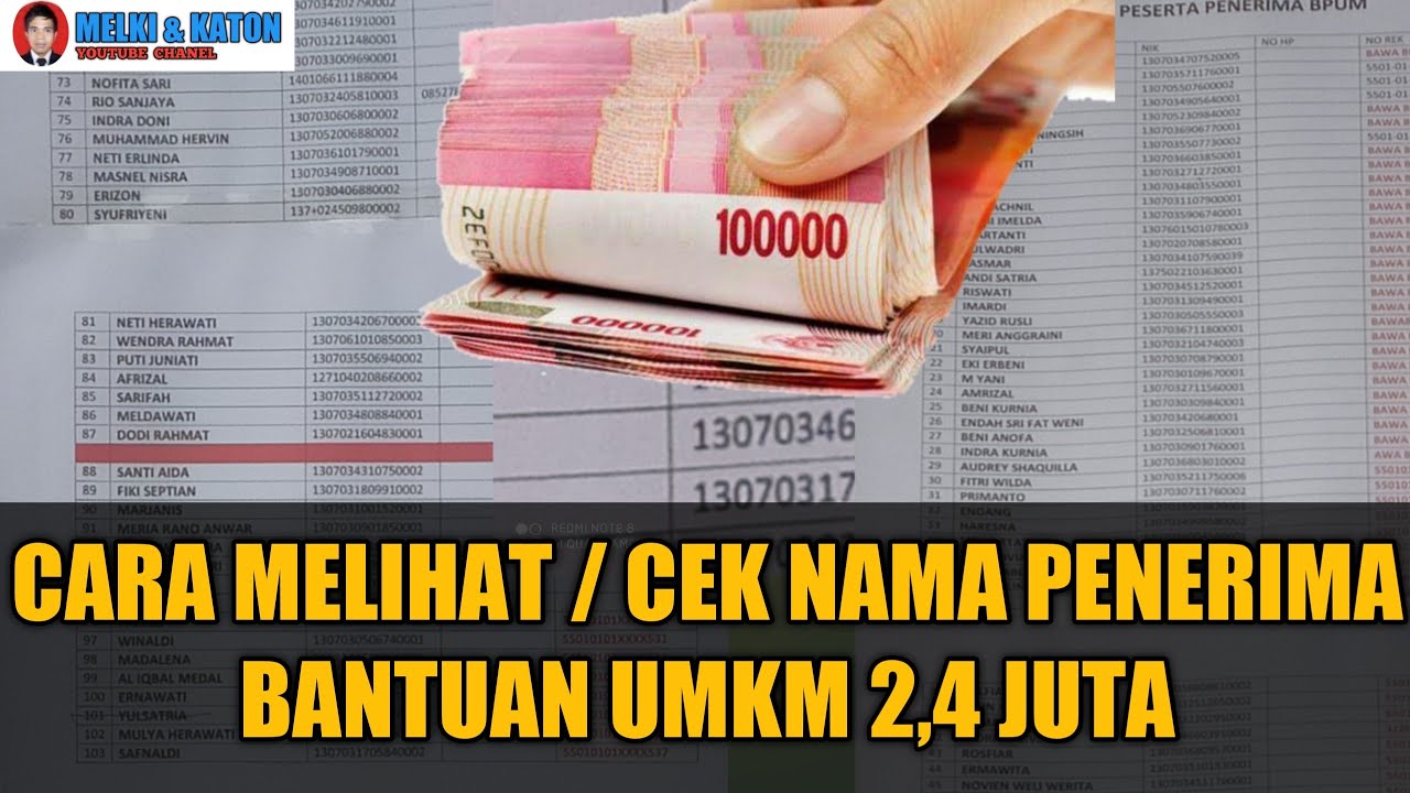 CARA CEK NAMA YANG DAPAT BANTUAN UMKM 2 4 JUTA Tutorial CARA CEK NAMA YANG DAPAT BANTUAN UMKM 2 4 JUTA Tutorial