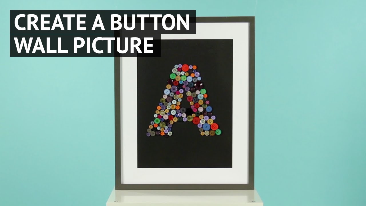 Create a button wall picture - YouTube