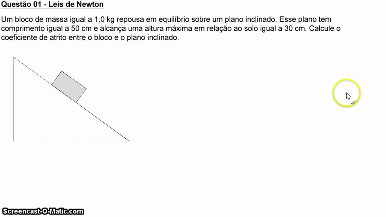 Exercícios Sobre Plano Inclinado Exercícios Sobre Plano Inclinado