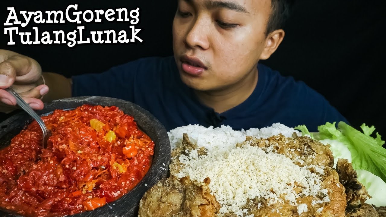 MUKBANG AYAM PEDAS TERBARU | MUKBANG AYAM PEDAS INDONESIA TULANG LUNAK ...