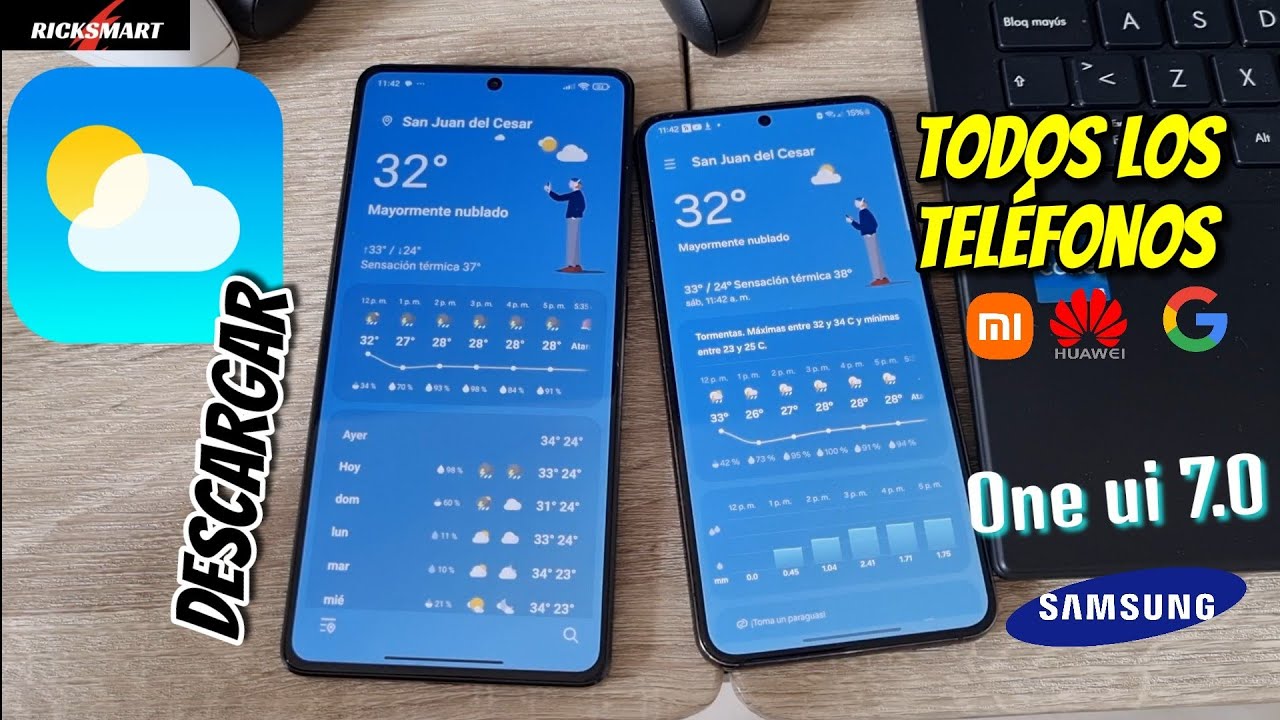 DESCARGAR la aplicación de CLIMA Samsung OneUI 7 en cualquier Android - YouTube