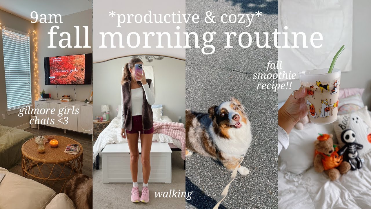 9am *productive & cozy* fall morning routine - YouTube