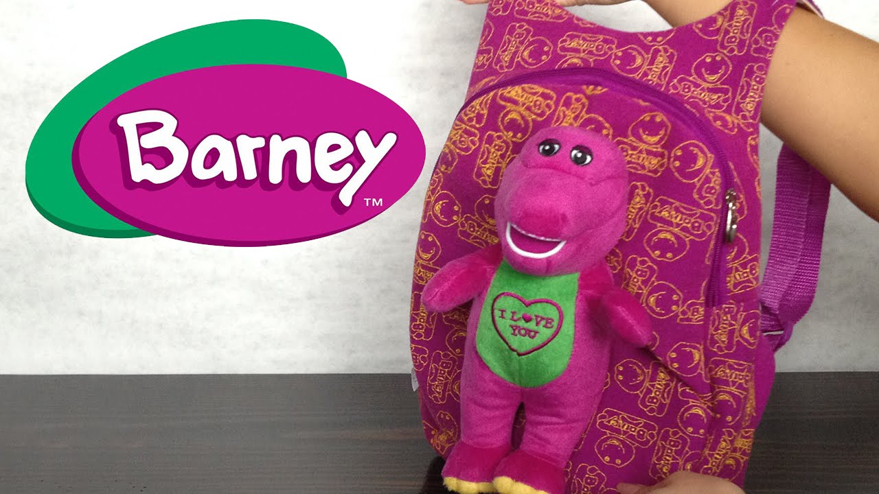 Barney detský ruksak Barney and Friends backpack - YouTube