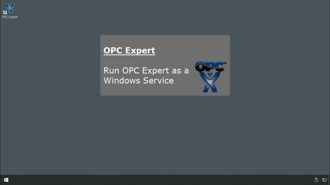 How to run OPC Expert as a Windows Service - YouTube
