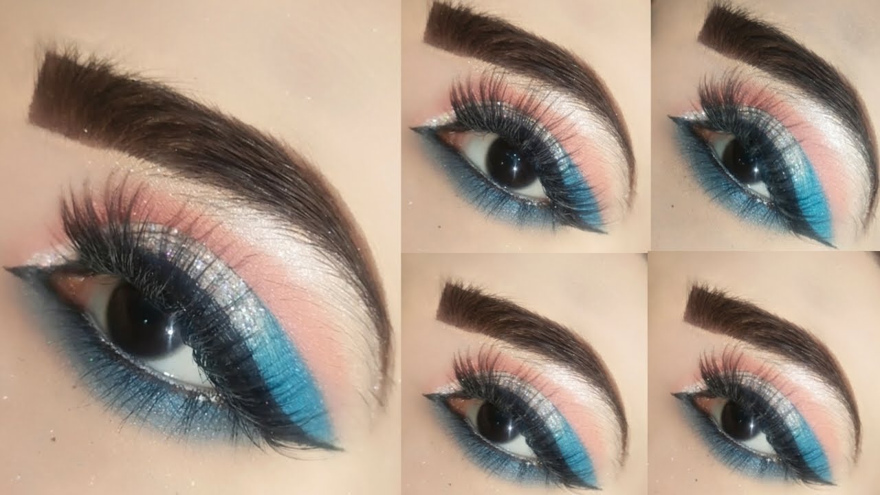 sky blue white eyes makeup/froze white eyes makeup model eyes makeup ...