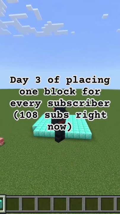Day three of placing one block for every subscriber - YouTube