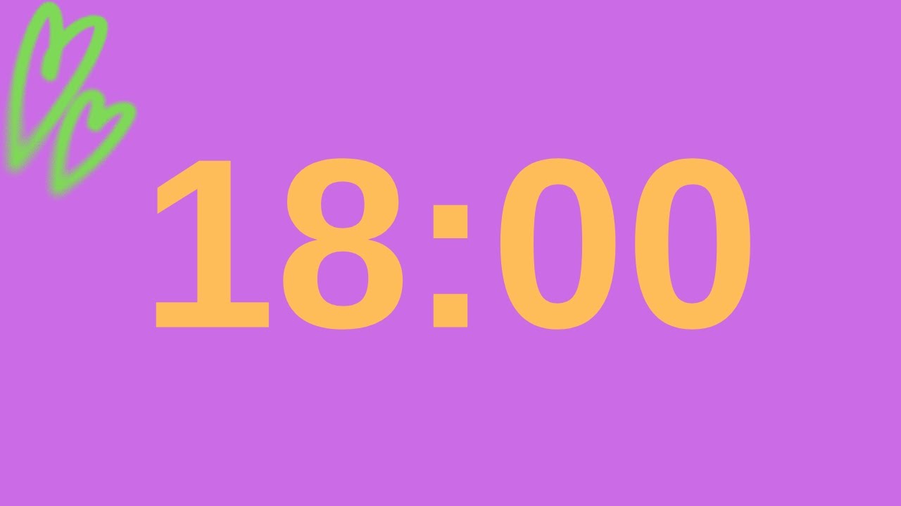 18 Minutes Timer | 18 Minutes Countdown | Countdown Time | Simple Timer ...