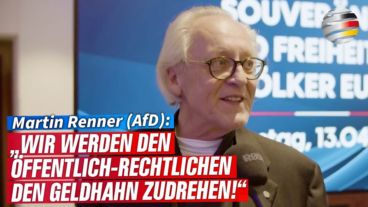 Martin Renner (AfD): „Wir werden den Öffentlich-Rechtlichen den ...