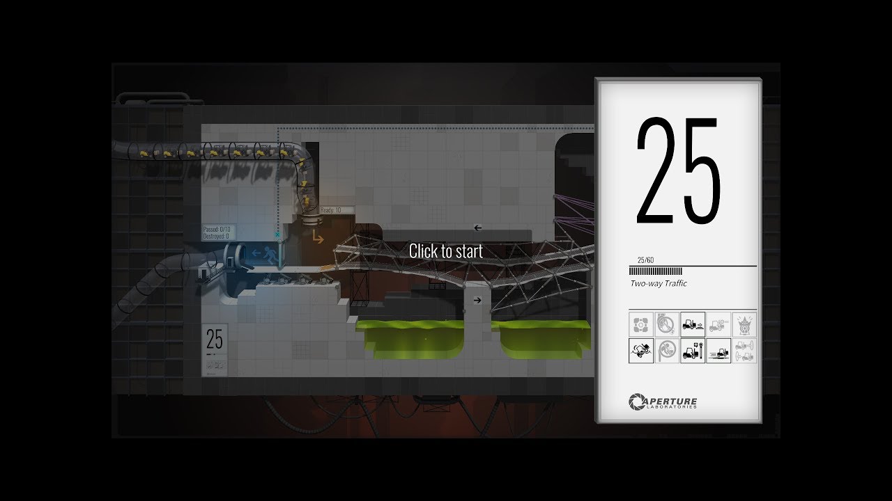 Bridge Constructor Portal level 25 solution - YouTube