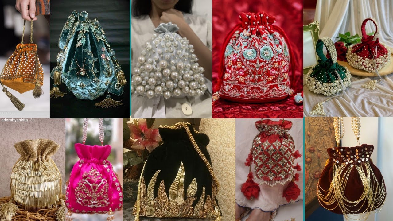 BRIDAL POTLI BAG/ BRIDAL POTLI PURSE/UNIQUE POTLI BAG DESIGN IDEAS ...
