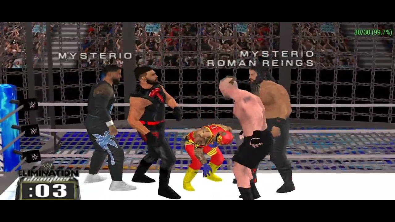 WWE SVR 2011 2K24 PSP Mod Elimination Chamber Match Gameplay - YouTube