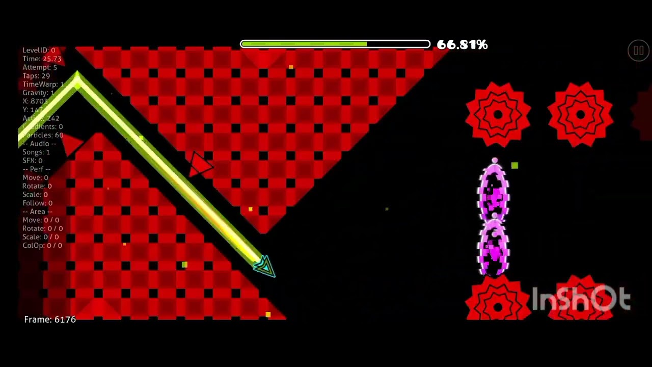 Very hard Nine circles level (Geometry dash) - YouTube