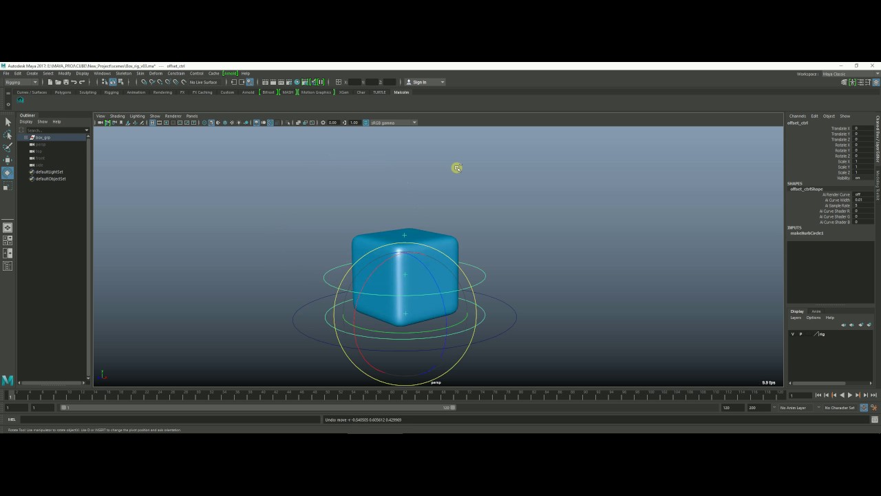 Add a mid controller to the cube (Maya 2017) Part 3 - YouTube