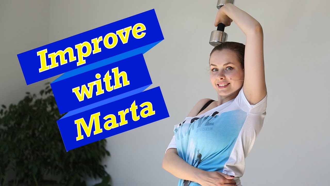 Dumbbell of the head for triceps - Improve with Marta - YouTube