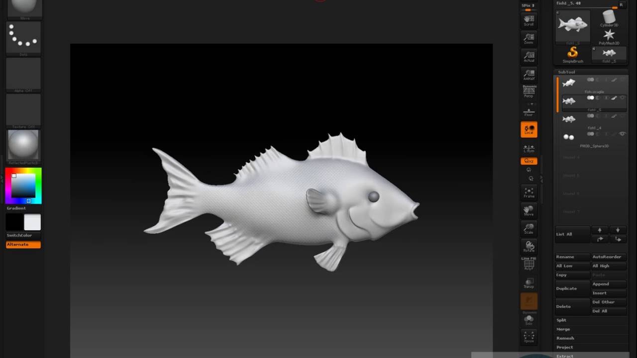 Fish 3d Model - YouTube