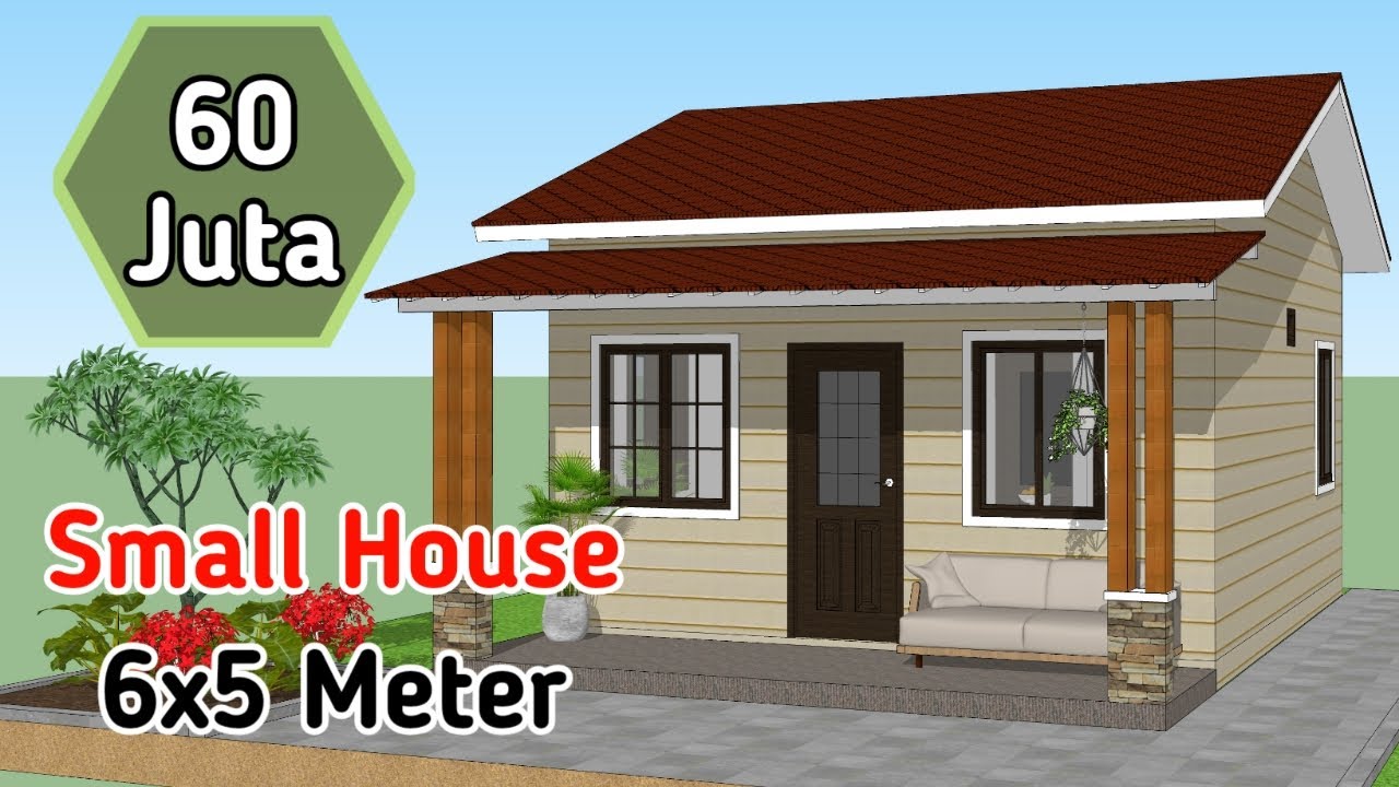 WOW 2 KAMAR TIDUR!! -Small House Design 6 x 5 Meter (30 Sqm) - YouTube