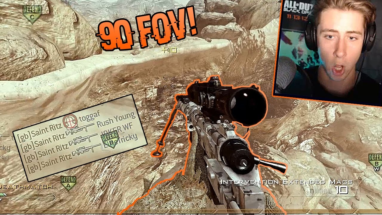HITTING CLIPS ON 90 FOV!! | MW2 FOV Sniping (MW2 Highlights) @xRitzz ...
