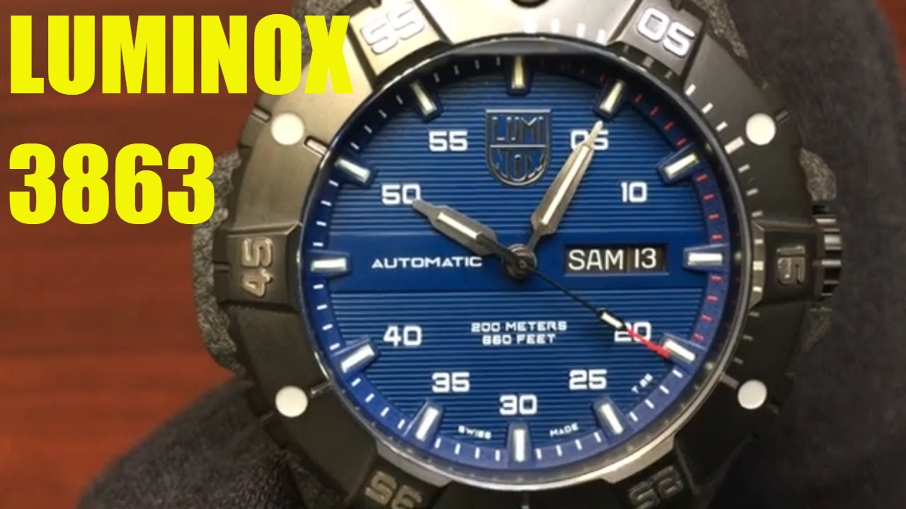 Luminox Carbon SEAL Automatic Swiss Made Dive Watch XS.3863 - YouTube
