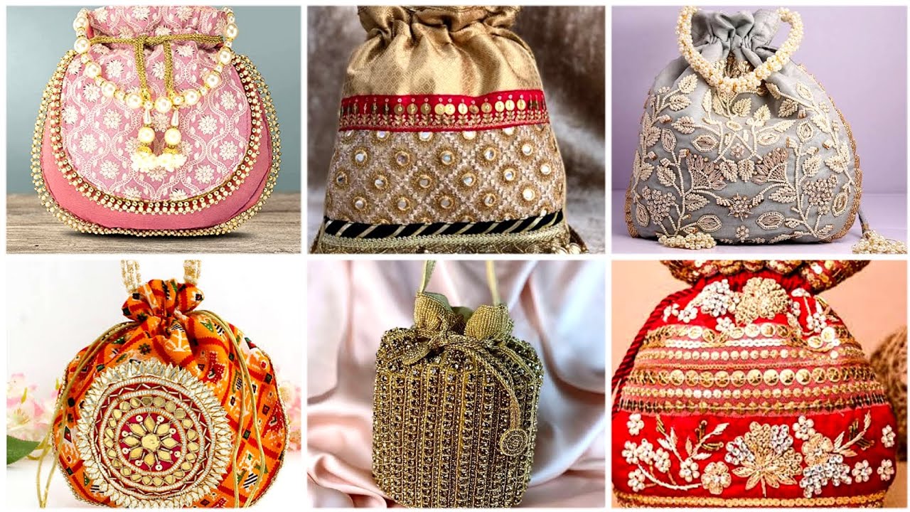 Best Hand Knitted Potli Hand bags | Stylish & Decent Colourful Potli ...